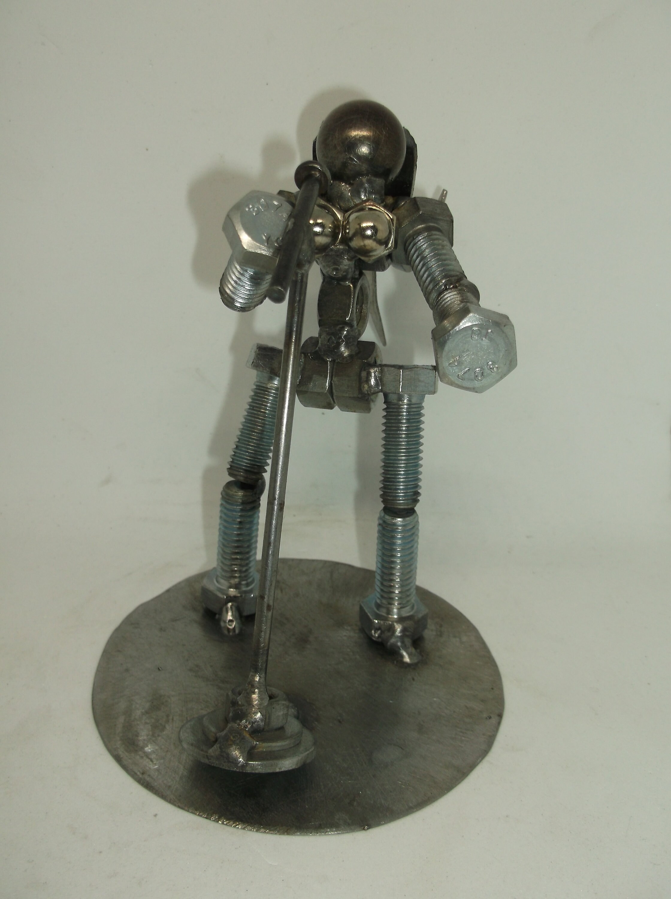 Female Singer Metal Bolt Figurine Up cycled Art Musician | Etsy