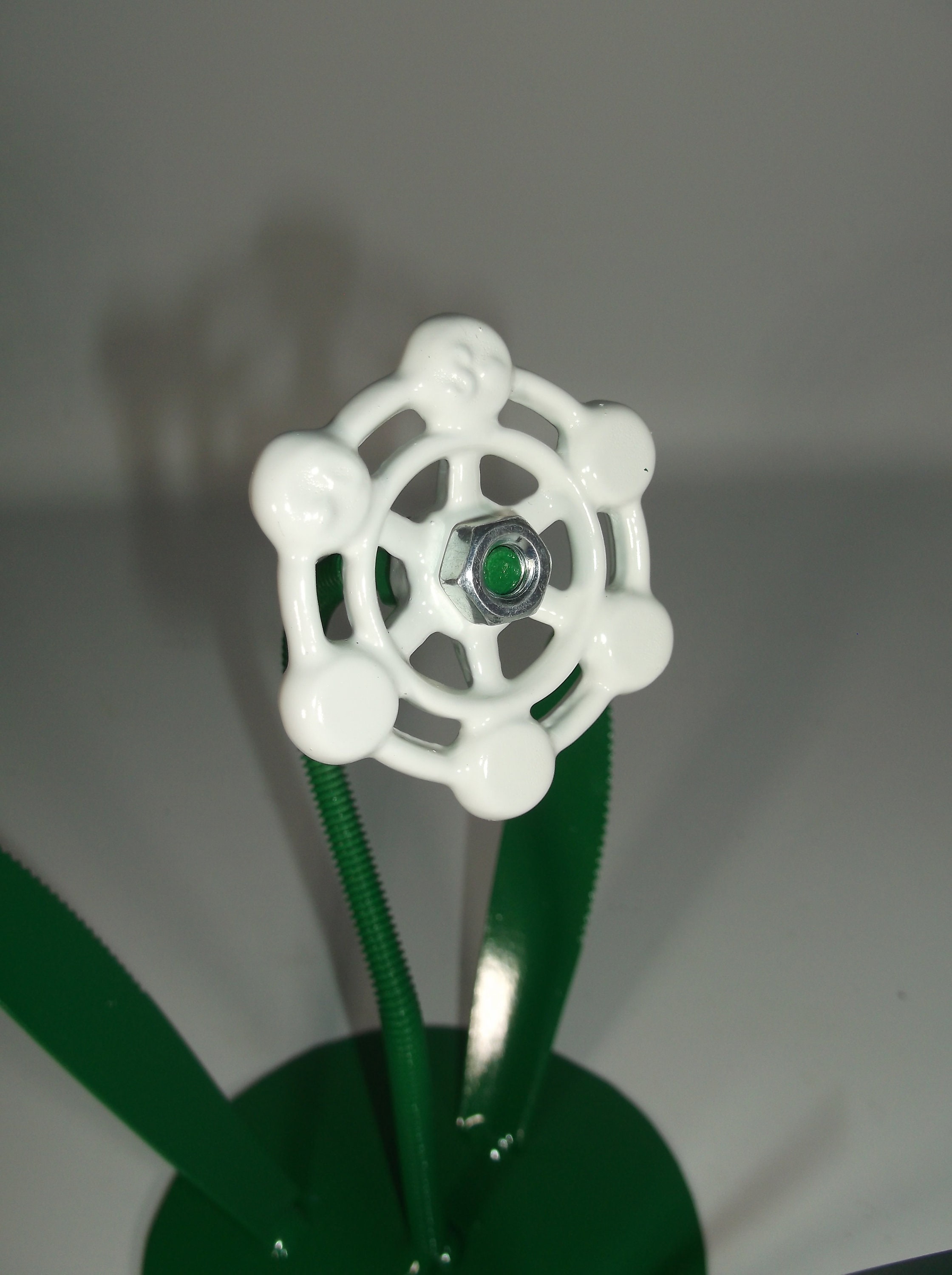 White Metal Flowers, Sculptured Floral Decor, Faucet Flower Valentines ...