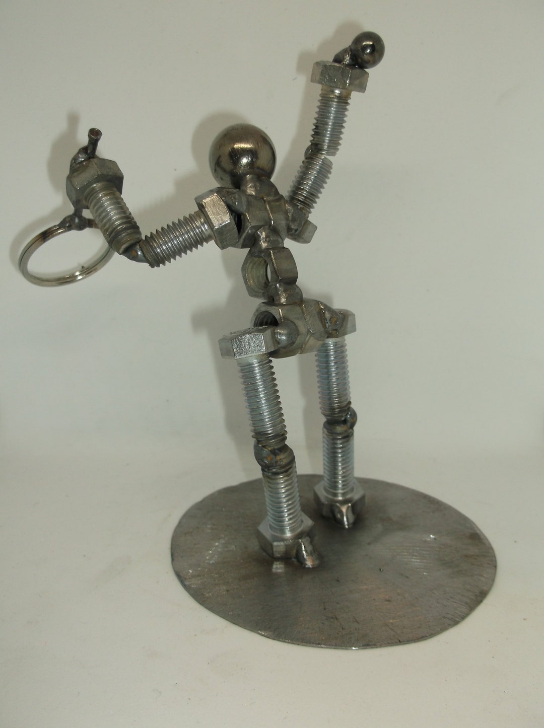 Tennis Player, Metal Bolt Figurine, Athlete, Sports Figure, Upcycled ...