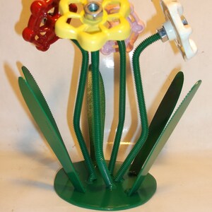 Recycled Metal Faucet Flower Bouquet: Handmade Floral Decor - Etsy