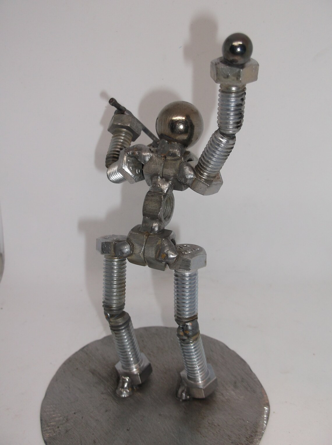 Tennis Player, Metal Bolt Figurine, Athlete, Sports Figure, Upcycled ...