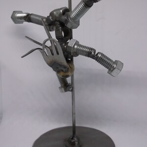 Exotic Dancer, Pole Dancer, Metal Bolt Figurine, Upcycled Art, - Etsy