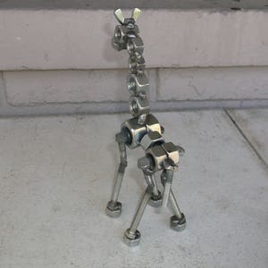 Giraffe, Metal Giraffe Sculpture, up Cycled Art, Miniature Welded ...