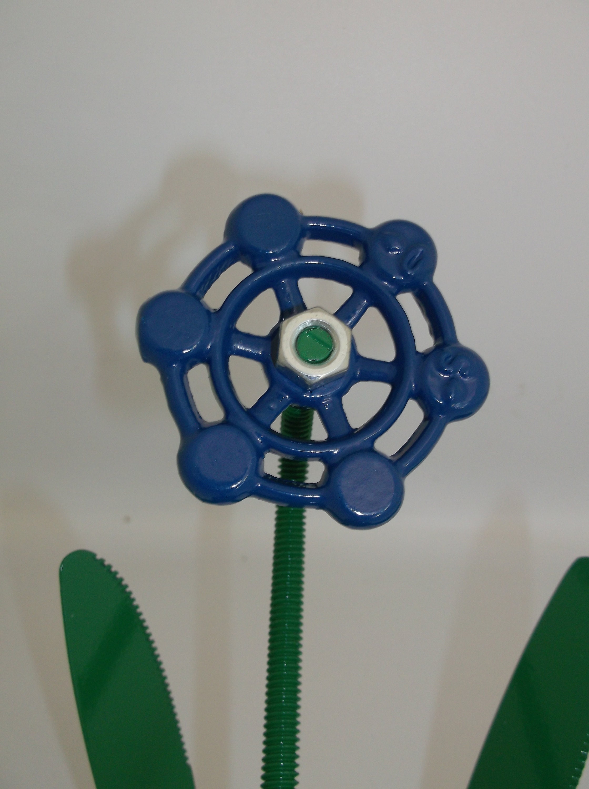 Blue Metal Flowers, Sculptured Floral Decor, Faucet Flower - Etsy