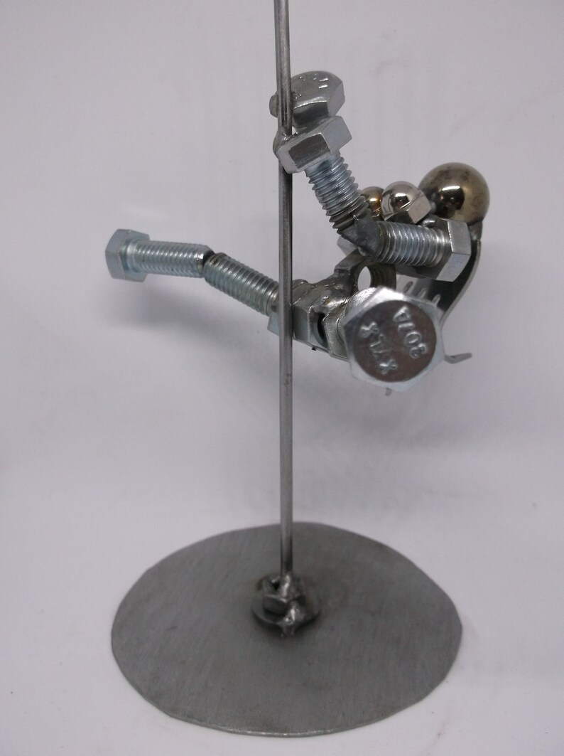 Exotic Dancer, Pole Dancer, Metal Bolt Figurine, up Cycled Art, - Etsy