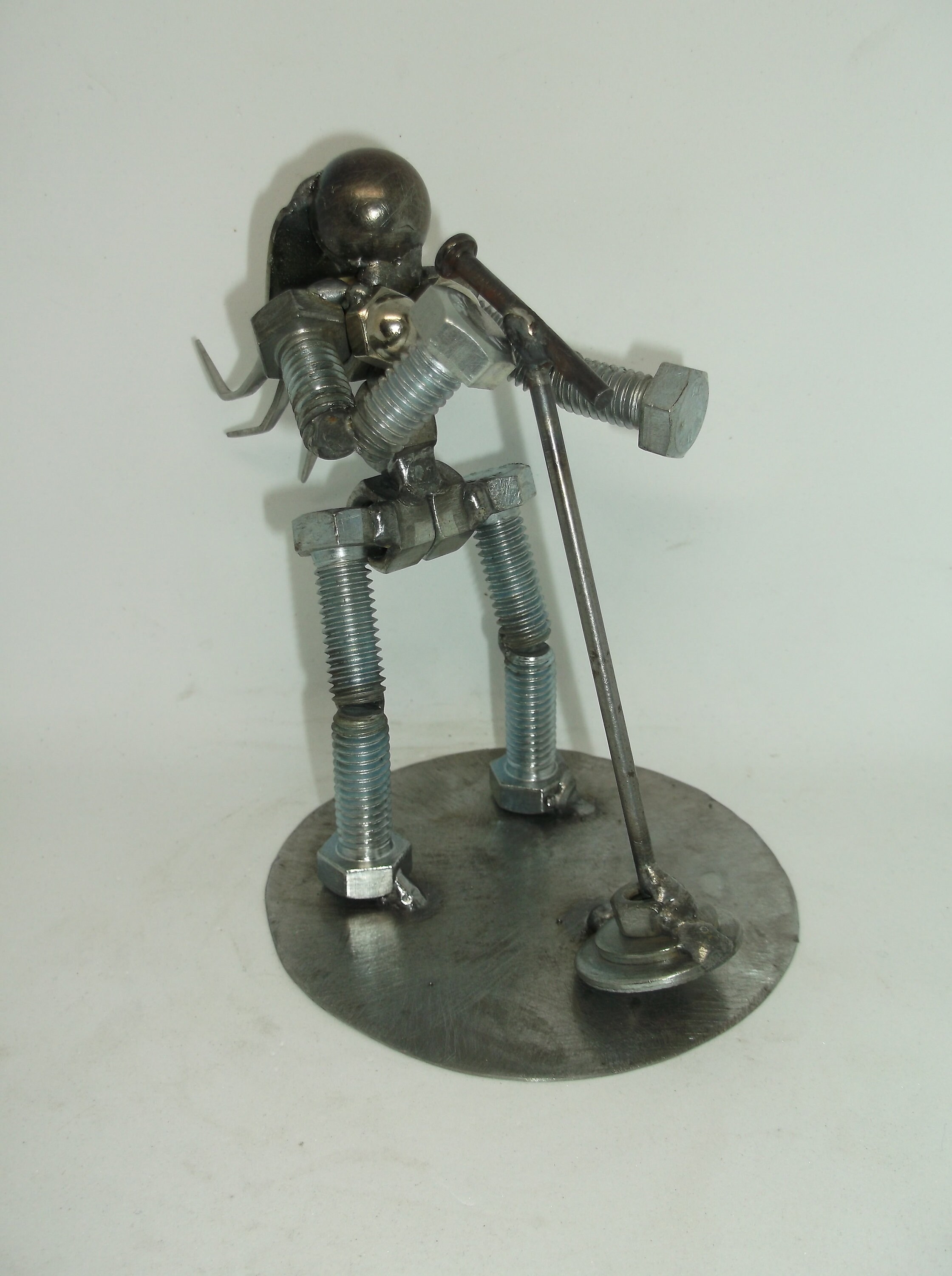 Female Singer Metal Bolt Figurine Up cycled Art Musician | Etsy