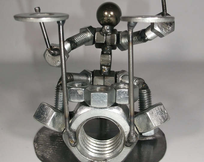 Metal Drummer Figurine, Drummer, Musicians - Etsy
