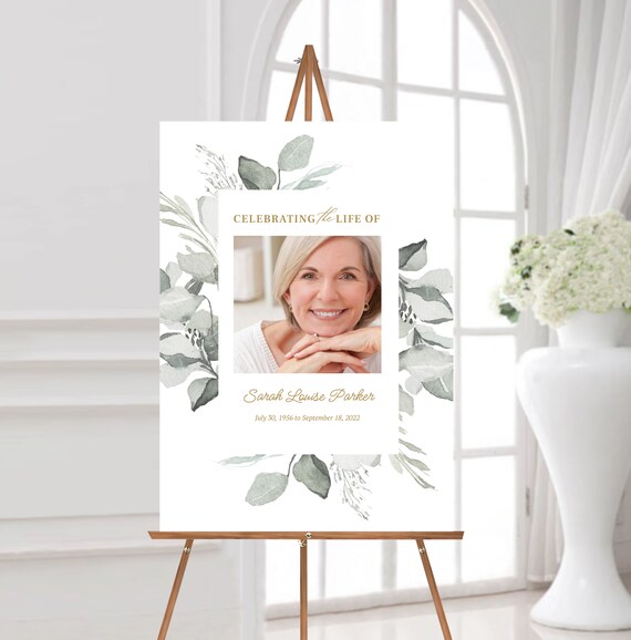 Celebration of Life Welcome Sign Editable Funeral Welcome - Etsy