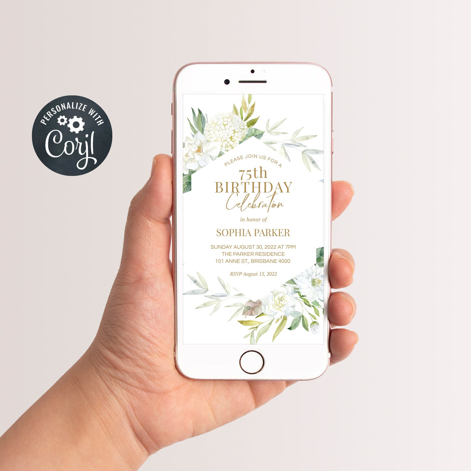 Birthday Evite Female Birthday Invitation Digital Invitation | Etsy