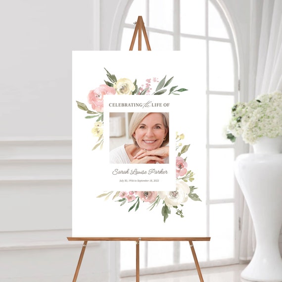 Celebration of Life Welcome Sign Editable Funeral Welcome - Etsy