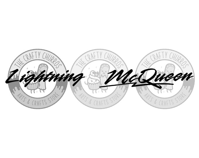 Lightning Mcqueen Signature Cars Pixar - Vinyl Cut File, SVG, PNG JPG ...