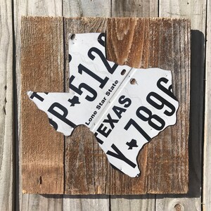 12" Texas License Plate Sign - Etsy