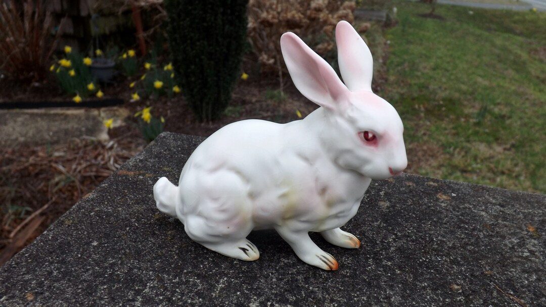 Lefton White Bunny Rabbit - Ceramic - Perfect! - Etsy