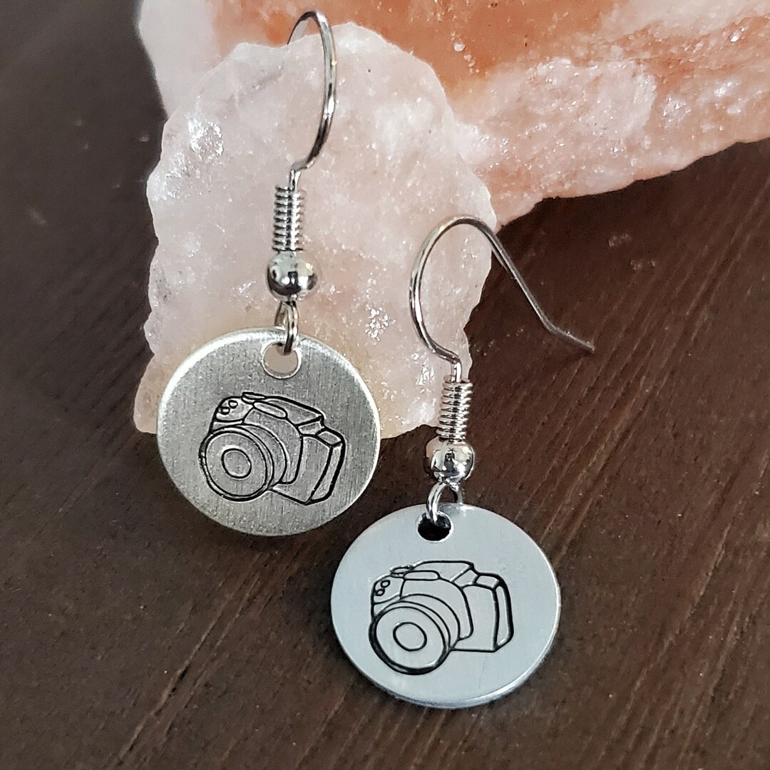 Photographer Earrings, Camera Jewelry, Wedding Photographer Gift Idea ...