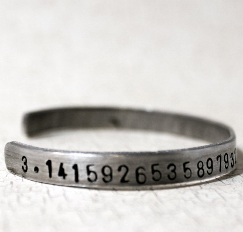 Pi Bracelet 3.14 Math Jewelry Geeky Teacher Gift Cuff | Etsy