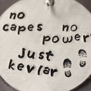 Kevlar Keychain No Capes No Powers Just Kevlar Keyring - Etsy