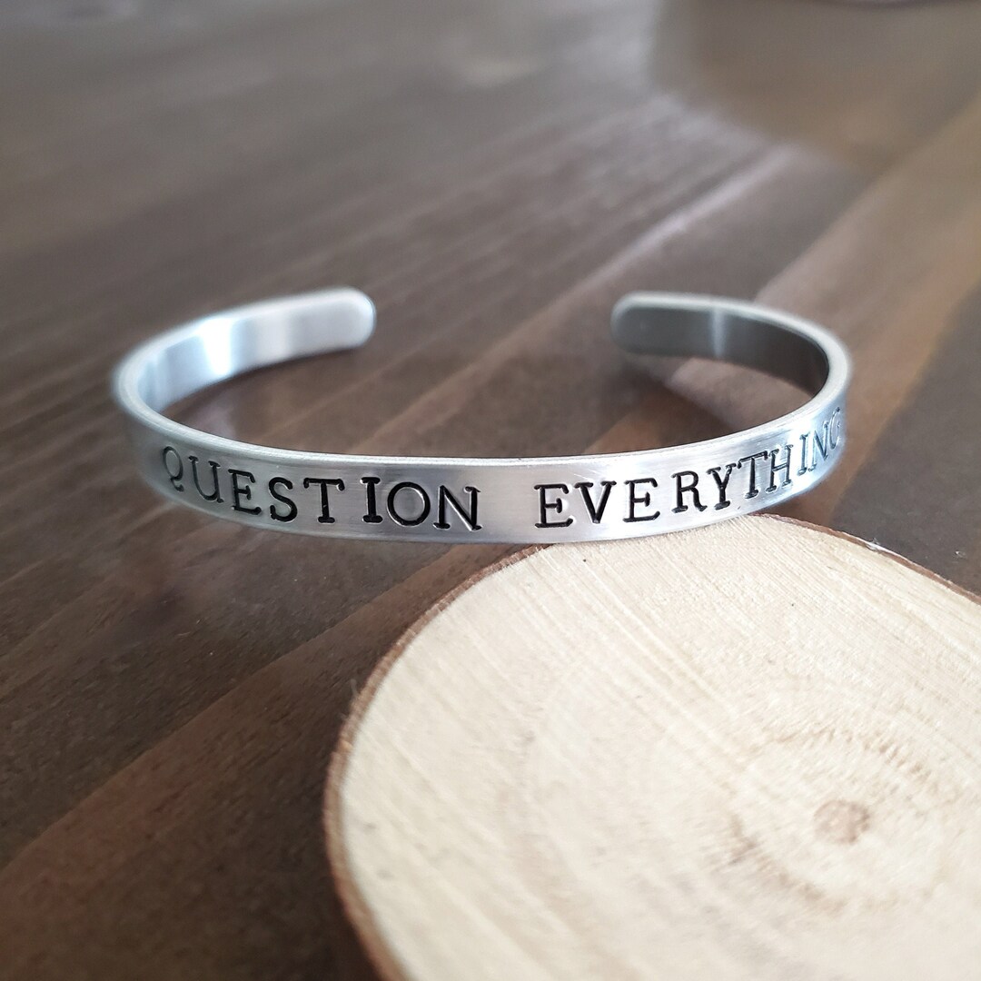 Question Everything Bracelet, Skeptic Geeky Science Pop Culture Jewelry ...