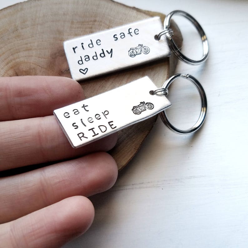 Motorcycle Keychain Choice of Eat Sleep Ride Ride Safe - Etsy