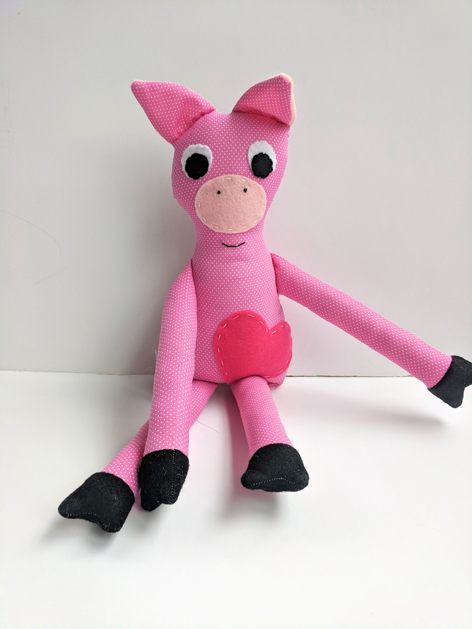 Cute Pink Pig Stuffed Animal Chubby Pig Stuffed Animal in - Etsy