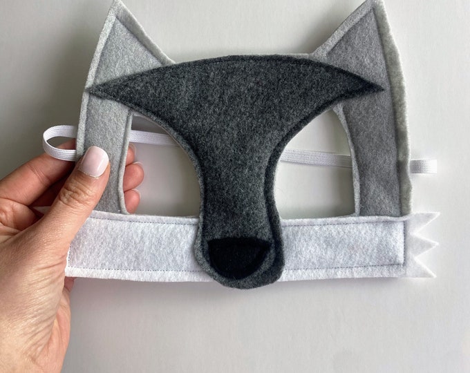 Felt Gray Wolf Mask for Kids - Etsy