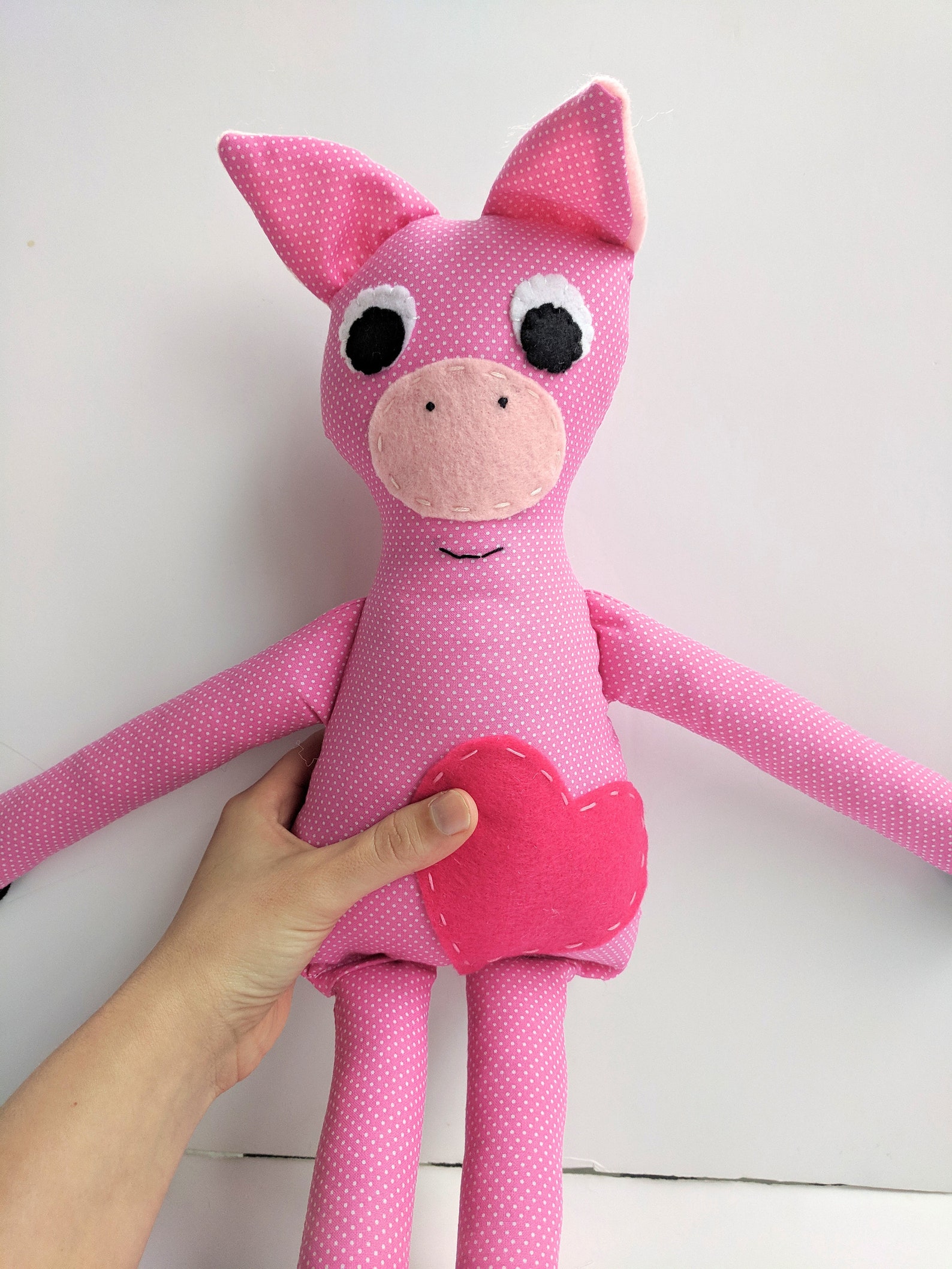 Cute Pink Pig Stuffed Animal Chubby Pig Stuffed Animal in | Etsy
