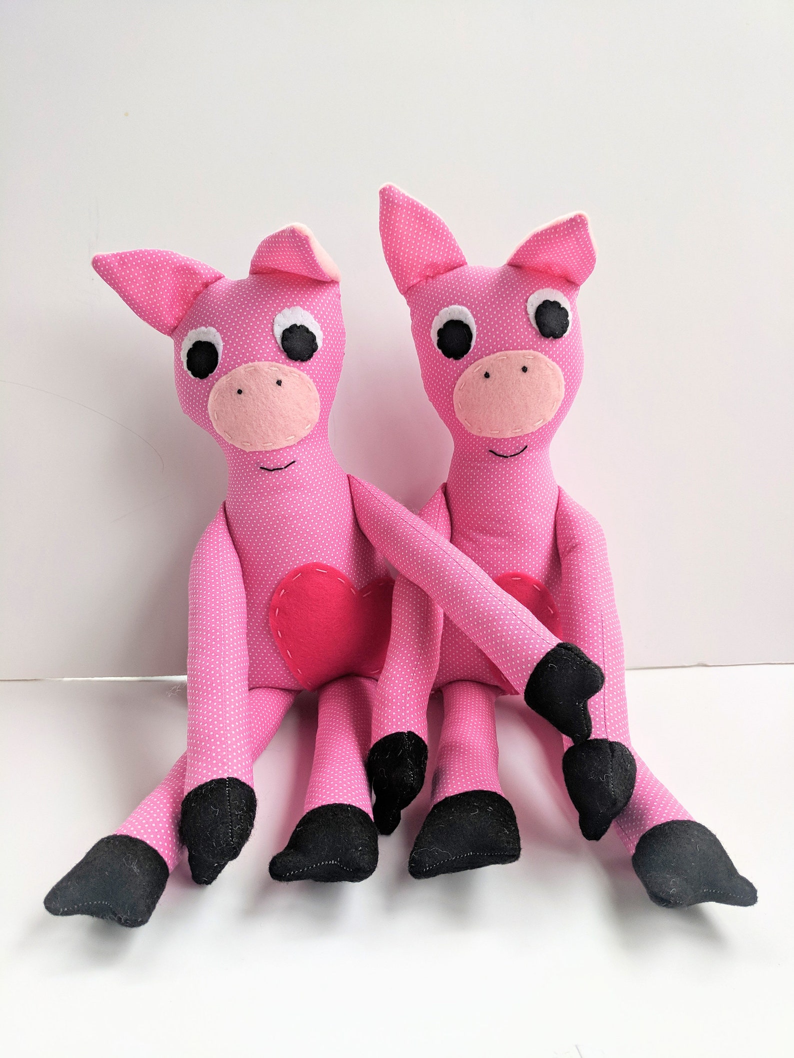 Cute Pink Pig Stuffed Animal Chubby Pig Stuffed Animal in | Etsy