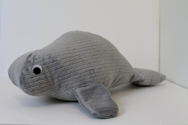 Soft Gray Manatee Plush / Gray Stuffed Animal Manatee Plush - Etsy