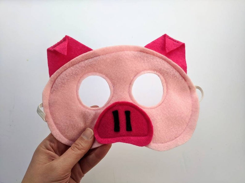 Felt Pink Pig Mask for Kids | Etsy