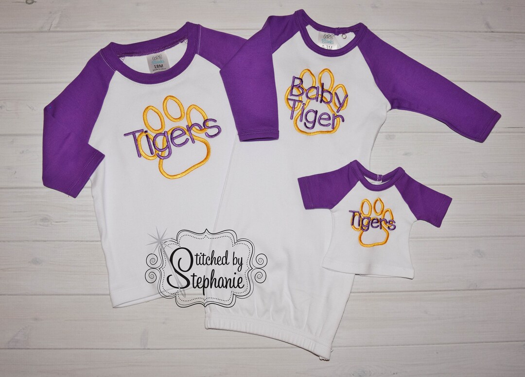 Ready to Ship RTS Baby Toddler or Doll Tigers Gold Yellow and Purple ...