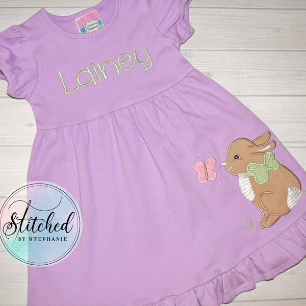 Girls Applique Dress - Etsy