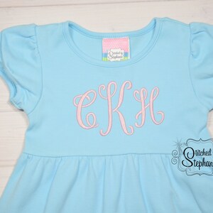 Girls Orca Whale Applique Dress Aqua Blue Short Sleeve Ruffle - Etsy