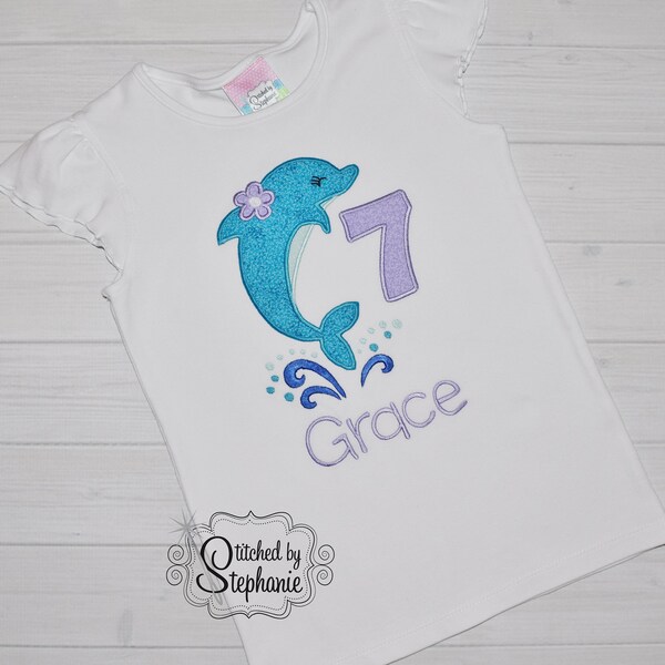 Dolphin Applique - Etsy