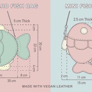 Fish Crossbody Bag, Wallet, and Purse Vegan Leather - Etsy