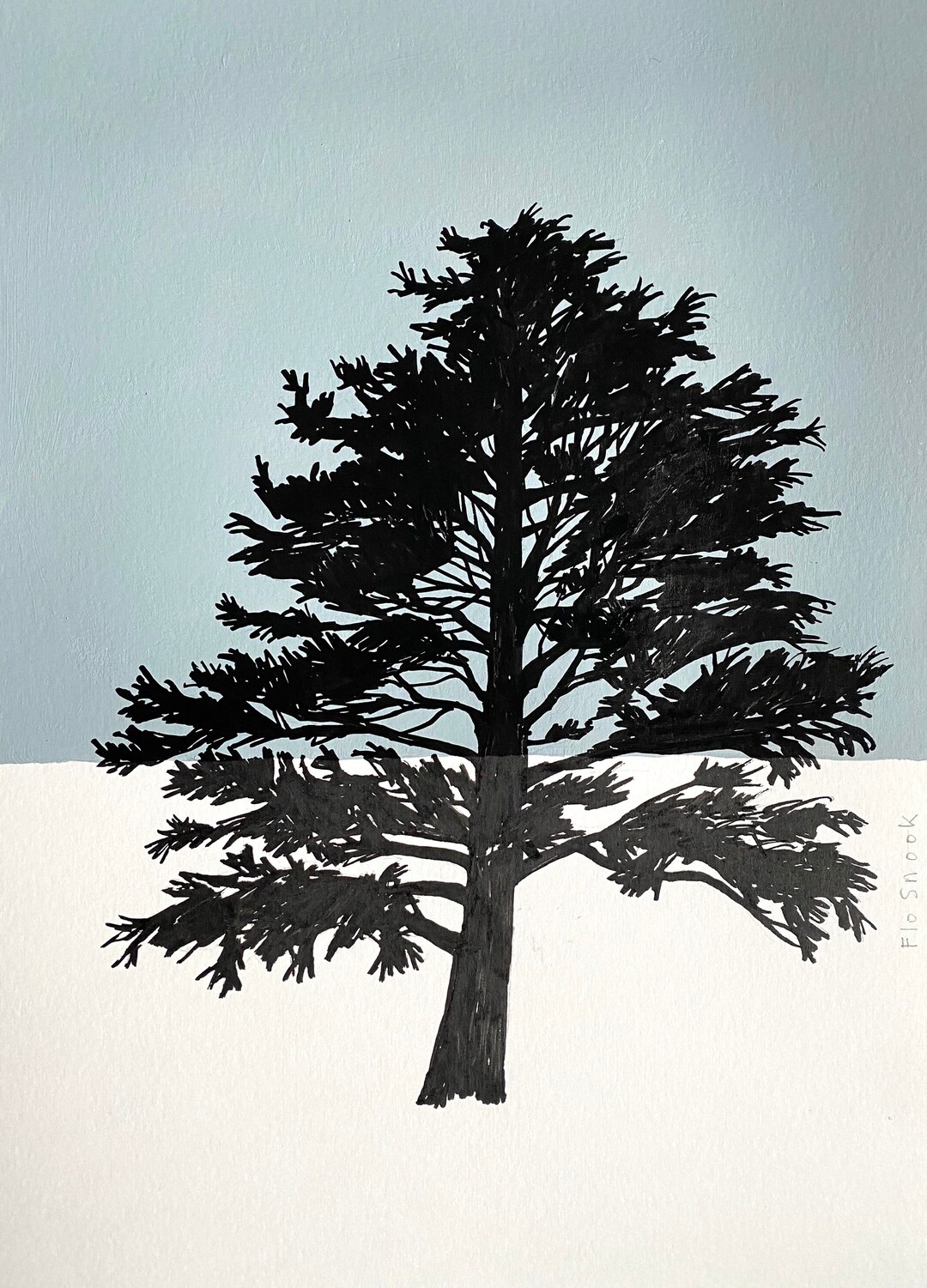 Original Painting / Young Cedar / A4 Size - Etsy