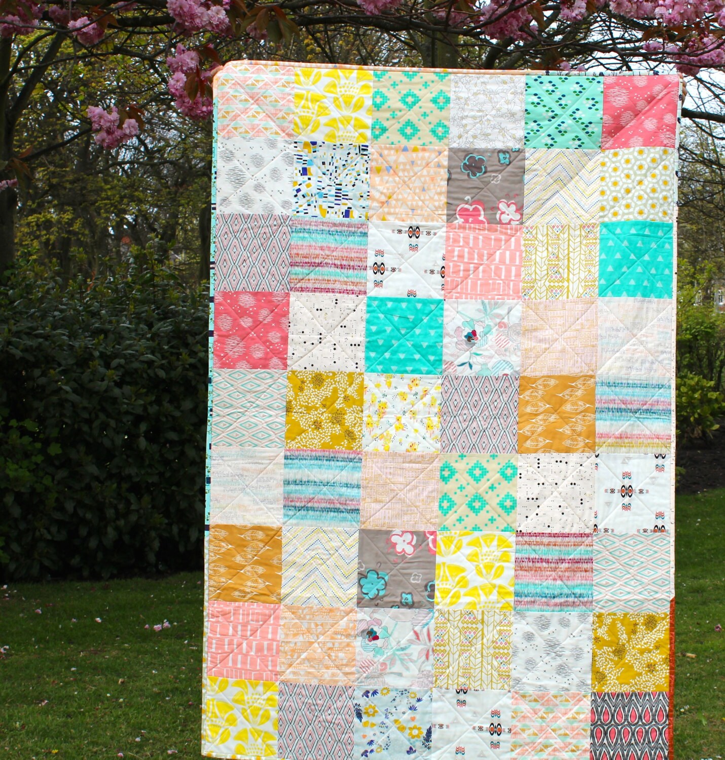 Queen Size Custom Patchwork Quilt, Traditional Quilt, Bedding, You ...