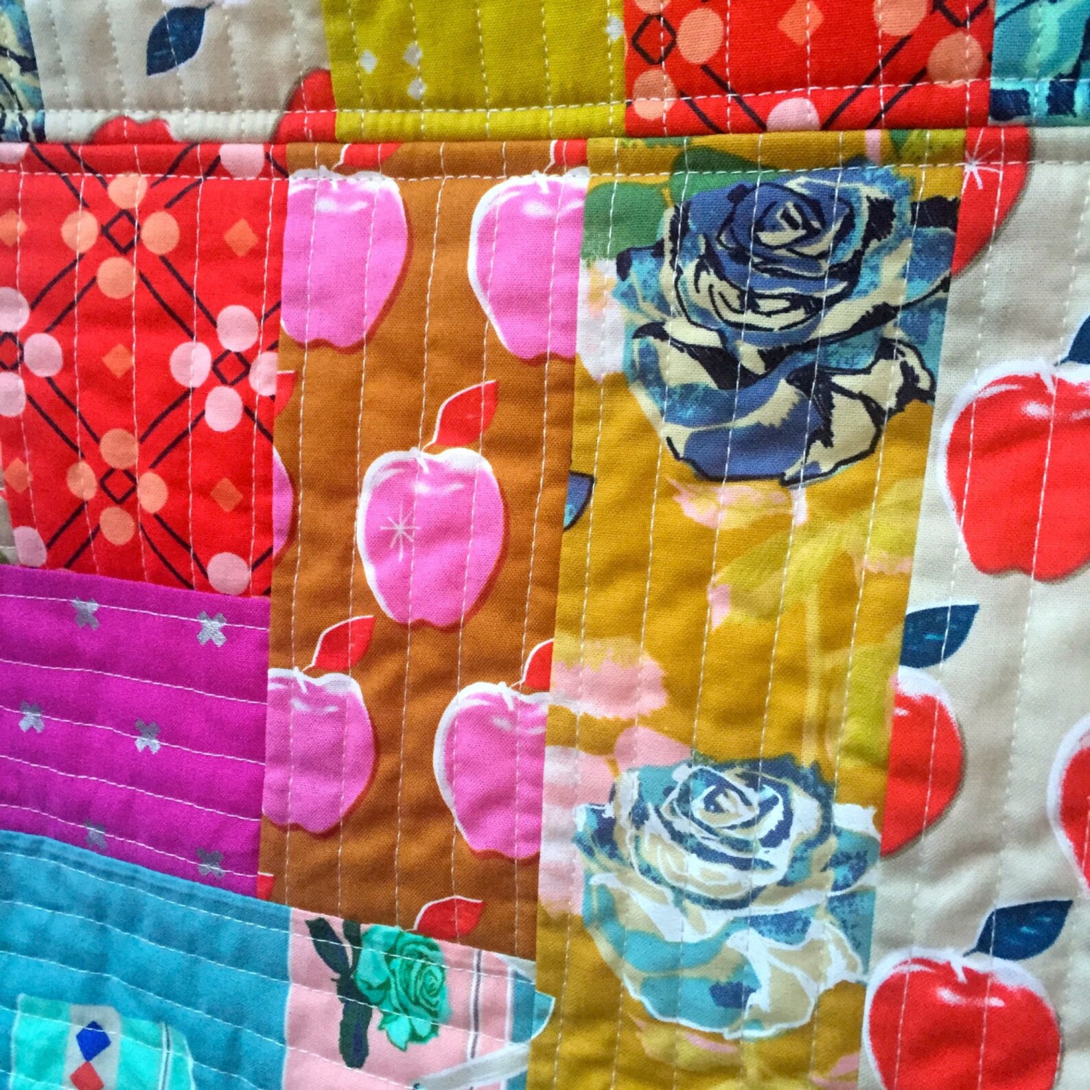 Patchwork Lap Quilt or Sofa Throw Minky Backed Cotton + Steel Fabrics ...