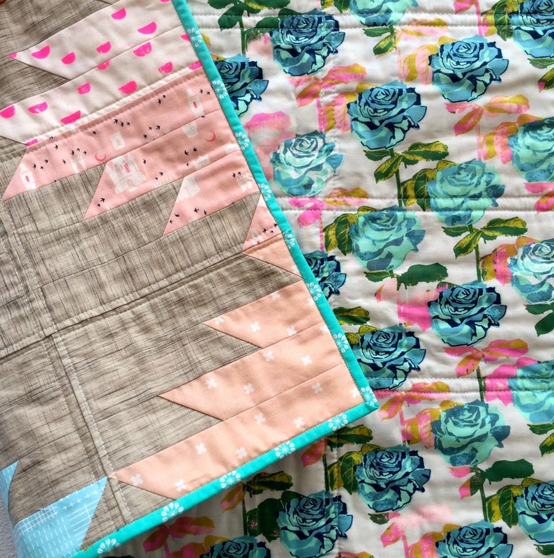 Modern Baby Quilt Lap Quilt or Sofa Throw Patchwork Aztec - Etsy