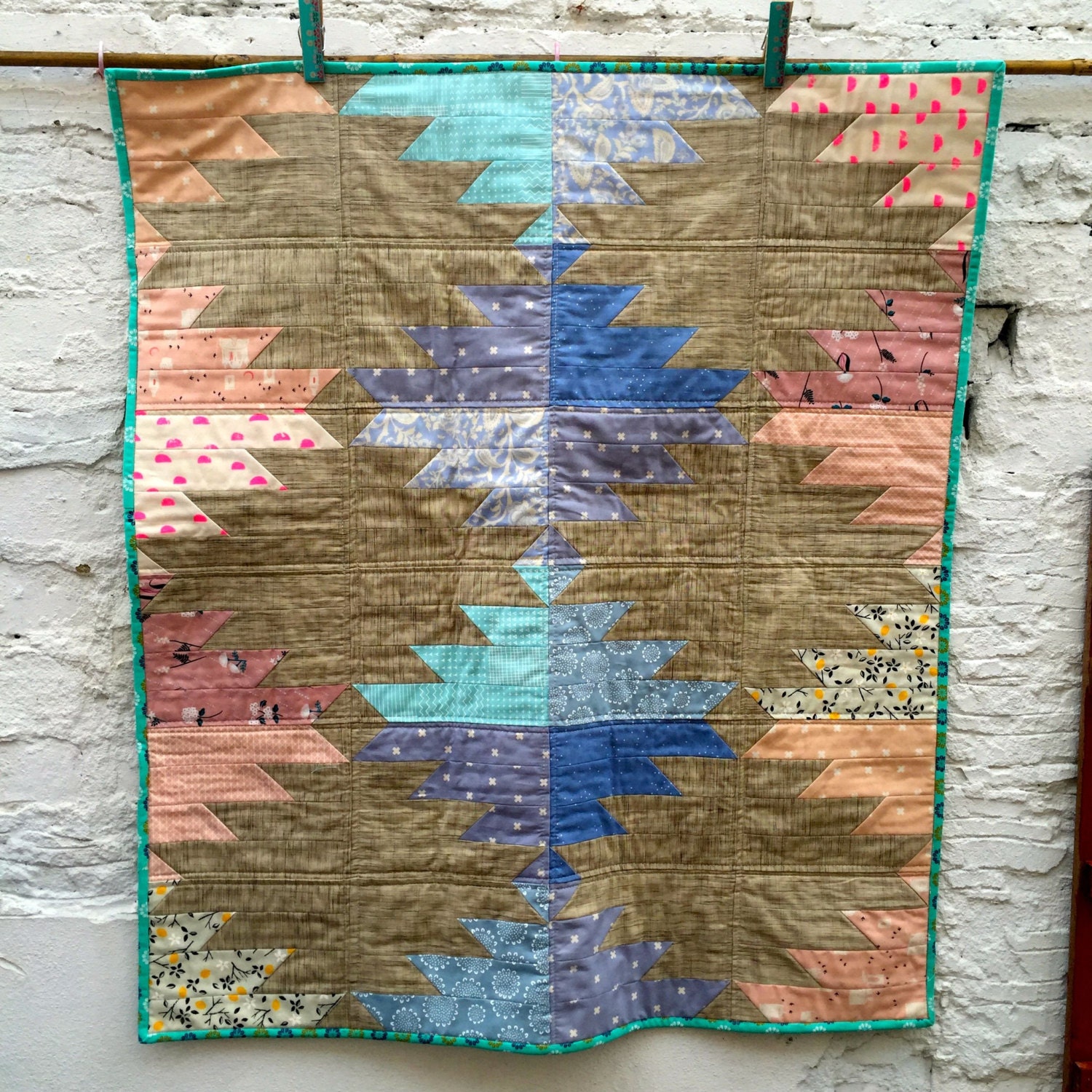 Modern Baby Quilt Lap Quilt or Sofa Throw Patchwork Aztec - Etsy