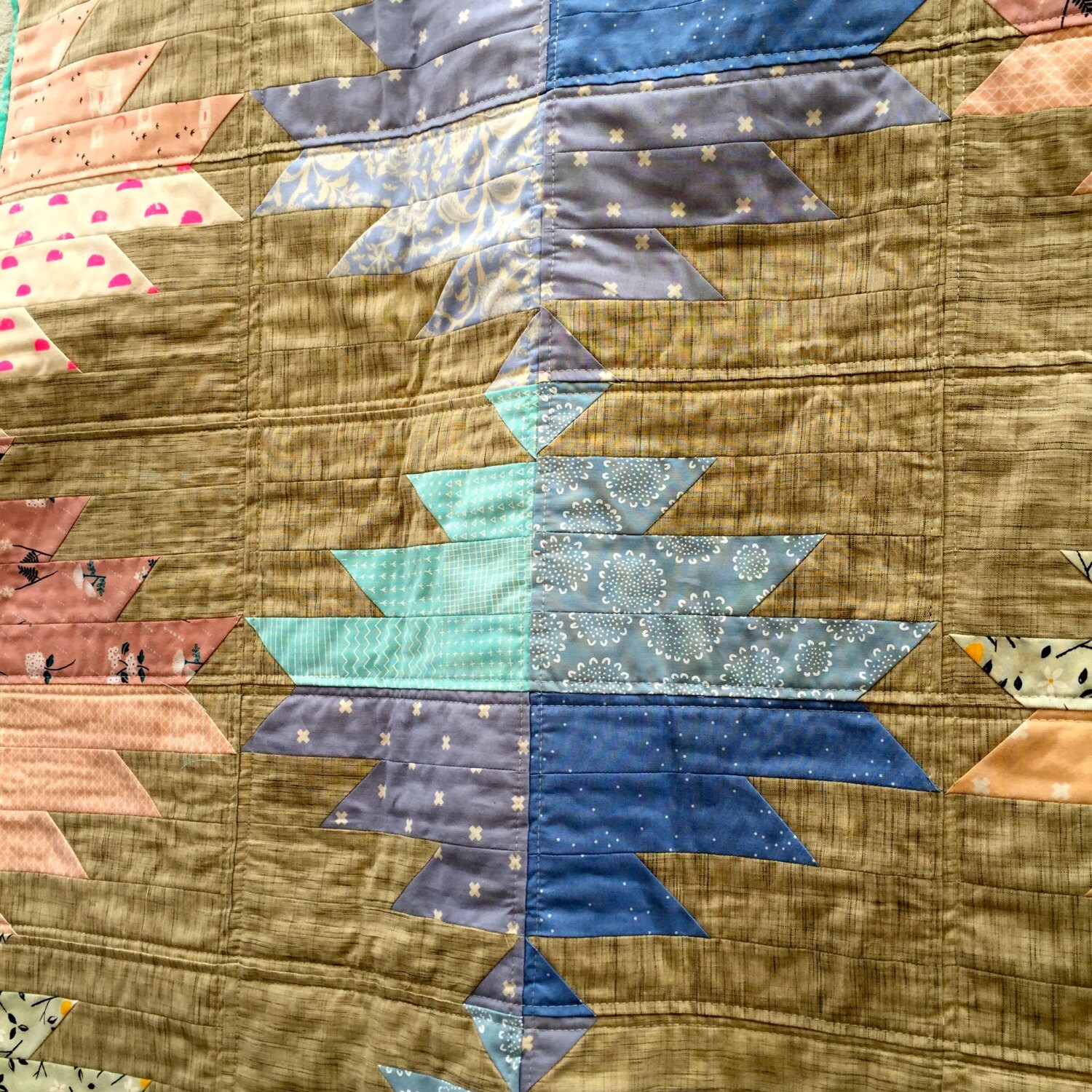 Modern Baby Quilt Lap Quilt or Sofa Throw Patchwork Aztec - Etsy