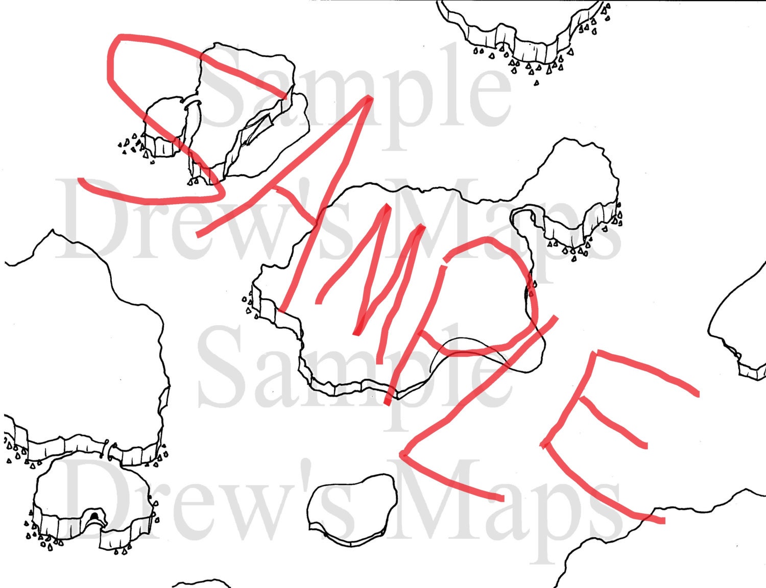 Blank Archipelago Maps Fantasy/rpg Maps 5 Maps - Etsy Australia