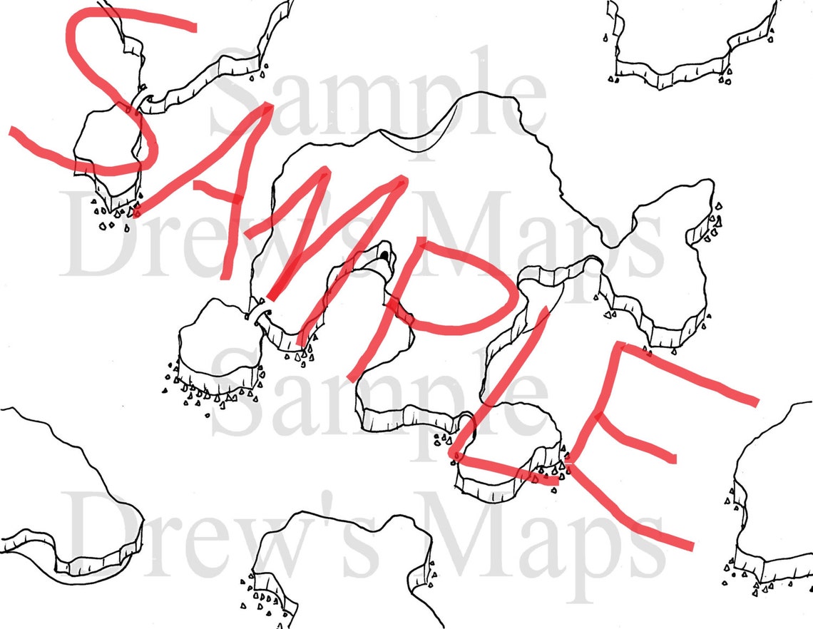 Blank Archipelago Maps Fantasy/rpg Maps 5 Maps - Etsy Australia