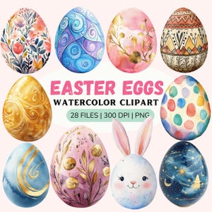 Easter Eggs Clipart Bundle, Easter Clipart, Easter Graphics, Easter Egg ...
