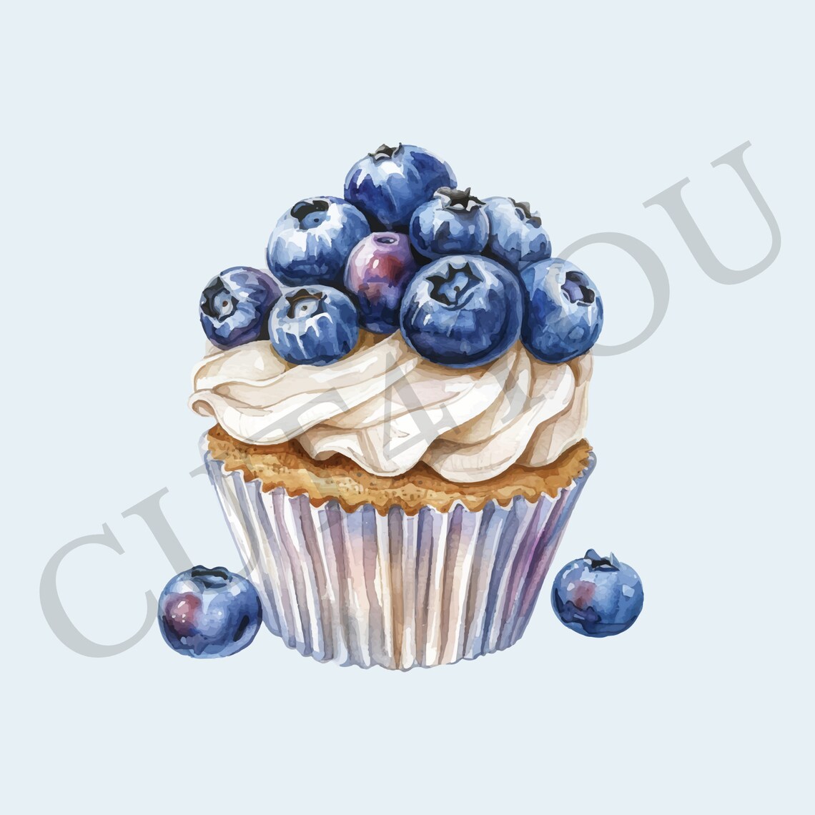 Clipart Blueberry Watercolor Png | Blueberries | Digital Png ...