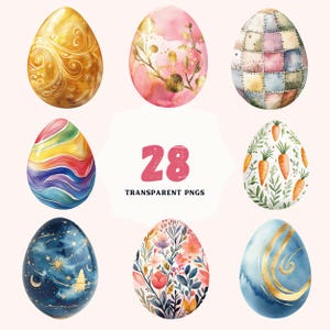 Easter Eggs Clipart Bundle, Easter Clipart, Easter Graphics, Easter Egg ...