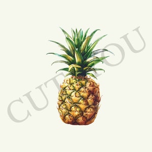 Pineapple Watercolor Clipart Png - Clip Art - Digital Png Tropical ...