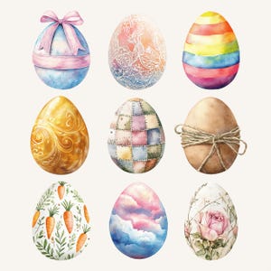 Easter Eggs Clipart Bundle, Easter Clipart, Easter Graphics, Easter Egg ...
