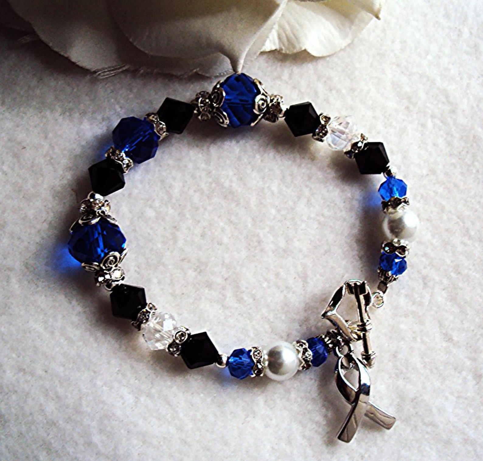 Stunning FALLEN POLICE OFFICER Memorial Bracelet Custom Made - Etsy