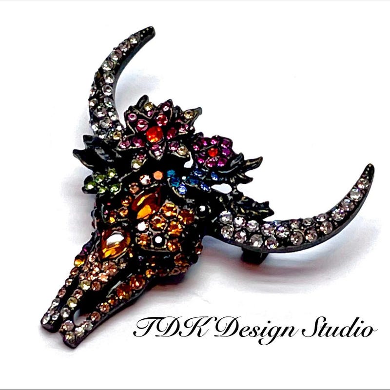 Bull Brooch - Etsy