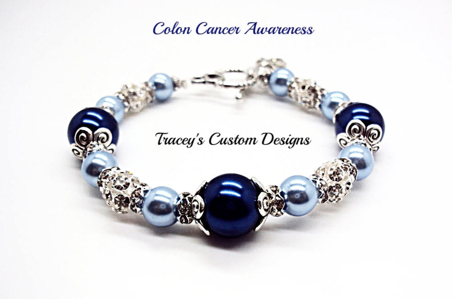 Beautiful COLON CANCER AWARENESS Bracelet - Etsy