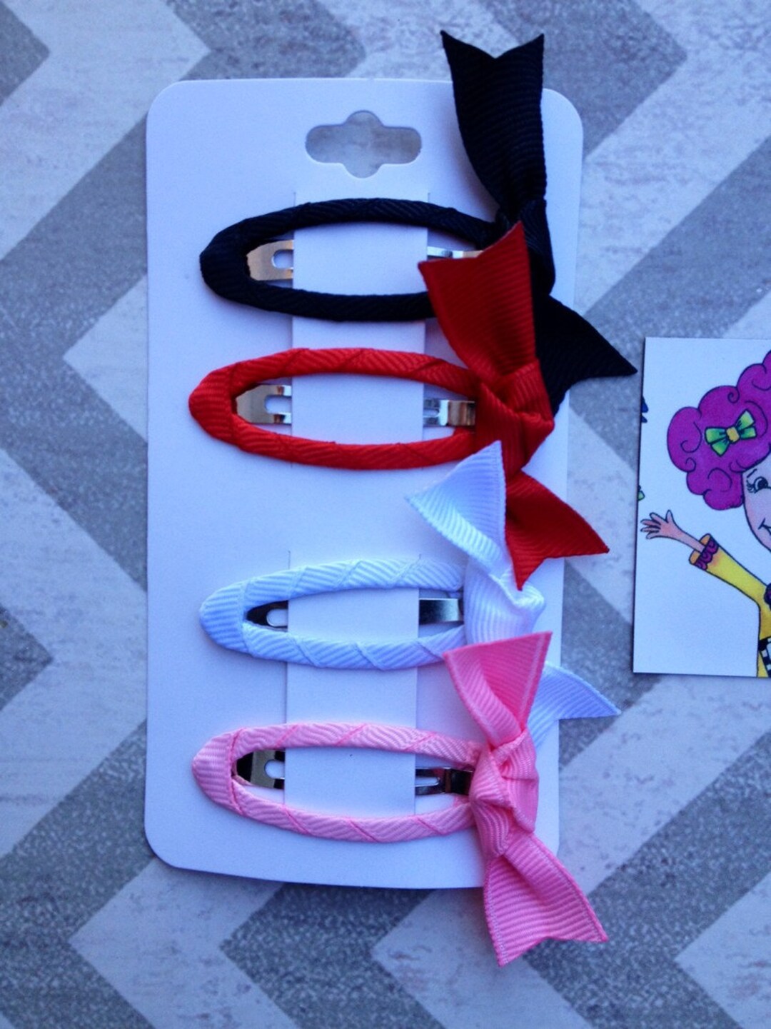 Snap Clip Set/hair Clips/ribbon Hair Clips/bow Hair Clips/snap Clips ...
